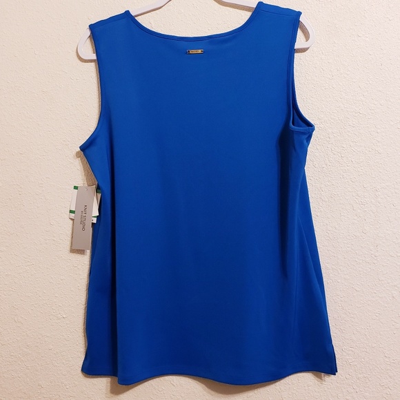 Kasper | Tops | Kasper Scoop Neck Knit Shell Imperial Blue | Poshmark